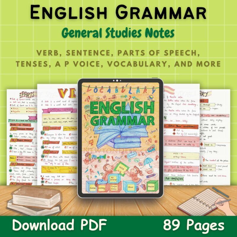 English Grammar Notes | Color Handwritten Notes PDF - NewtonDesk