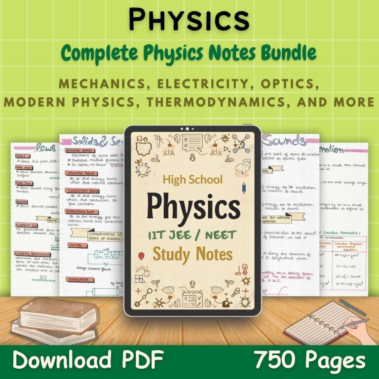 Best Aesthetic Physics Notes | PDF | High School Study Guides - NewtonDesk